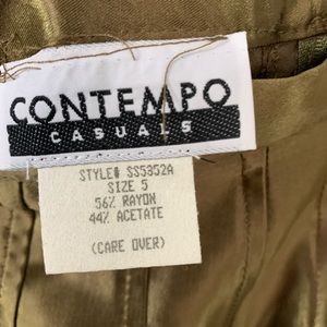 Contempo Casual | Skirts | Vintage Contempo Casuals Pleated Metallic ...